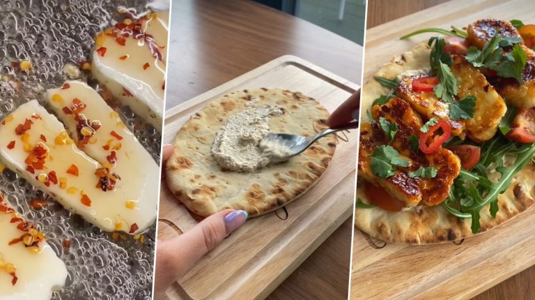 Hot Honey Halloumi Flatbread Recipe – myhappymood
